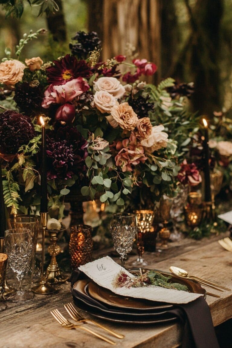 24 Dark and Moody Wedding Ideas - LADY WEDDINGS